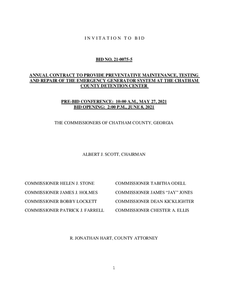 Fillable Online Emergency Generator Inspection and Preventive ...