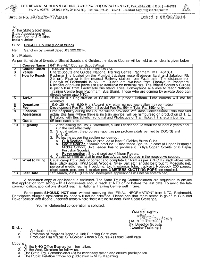 Fillable Online The Bharat Scouts and Guides's (bsgindia) profile on ...
