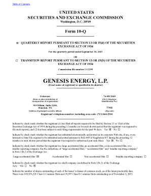Fillable Online Form 10-K - Genesis Energy, LP Fax Email Print - pdfFiller