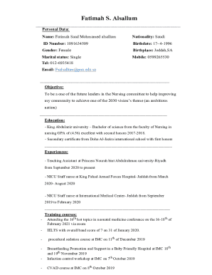 Fillable Online resume.doc Fax Email Print - pdfFiller