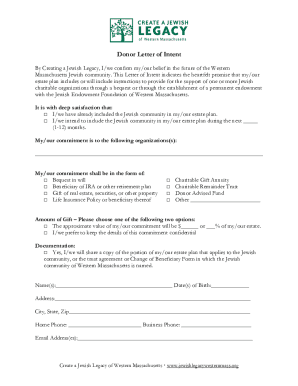 Fillable Online cdn fedweb Donor Letter of Intent Fax Email Print ...