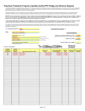 Fillable Online SAMPLE DI PPP Pledge and Advance Request.xls Fax Email ...