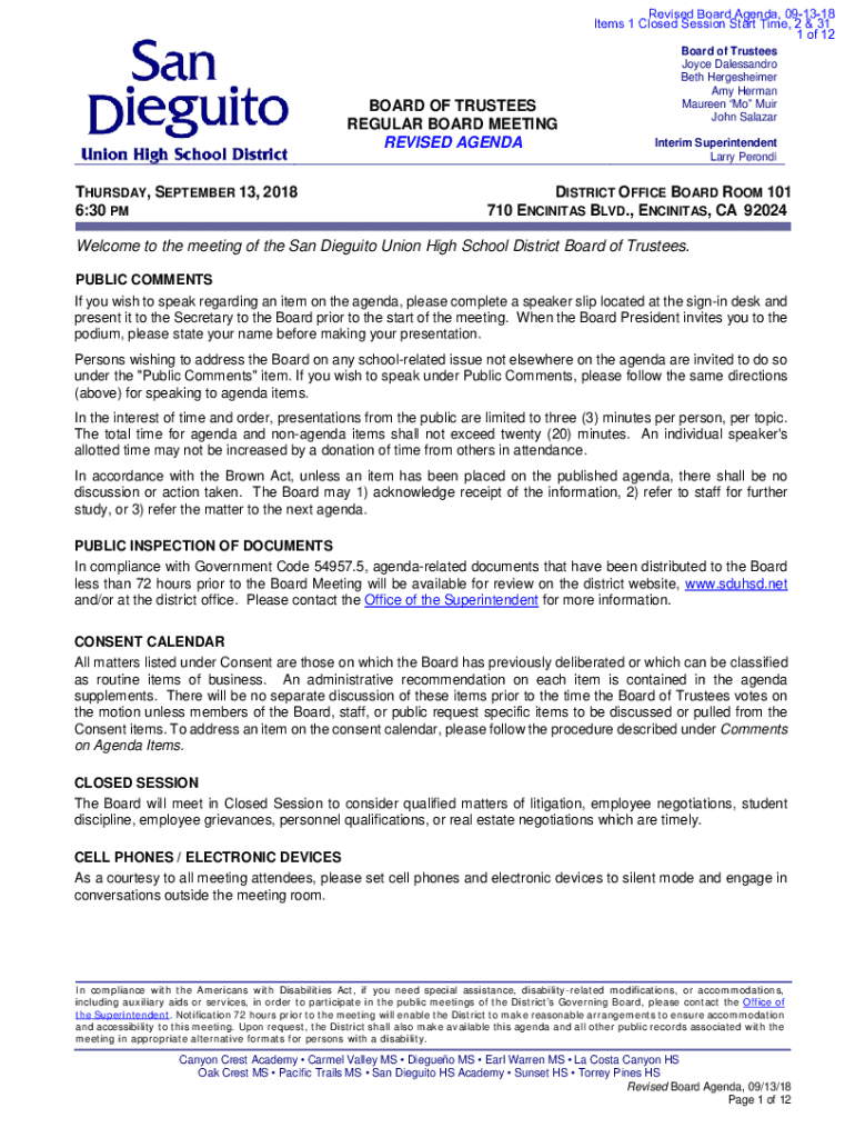 Fillable Online 1 FAQ: Closed Sessions ContentsWhat's the statutory ...