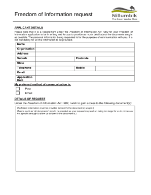 Fillable Online Freedom of Information (FOI) Policy Fax Email Print ...