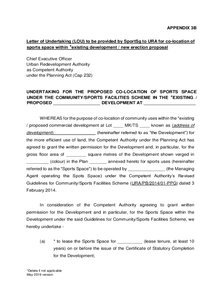 Fillable Online appendix 3b - Urban Redevelopment Authority (URA) Fax Email Print - pdfFiller