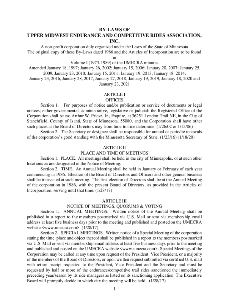 Fillable Online BY-LAWS OF Fax Email Print - pdfFiller