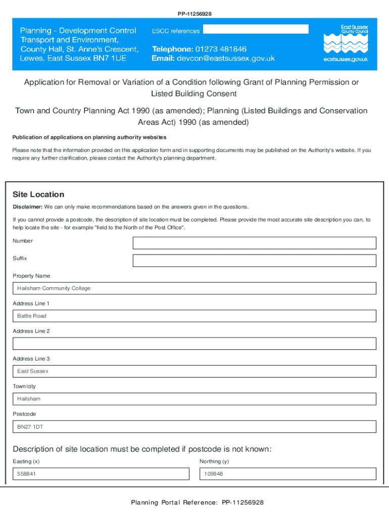 Fillable Online apps eastsussex gov Is it possible to partially implement a listed building ...