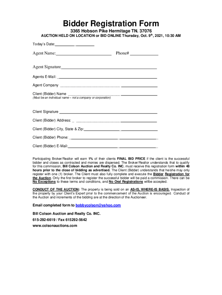 Fillable Online Broker Participation Form Fax Email Print - pdfFiller