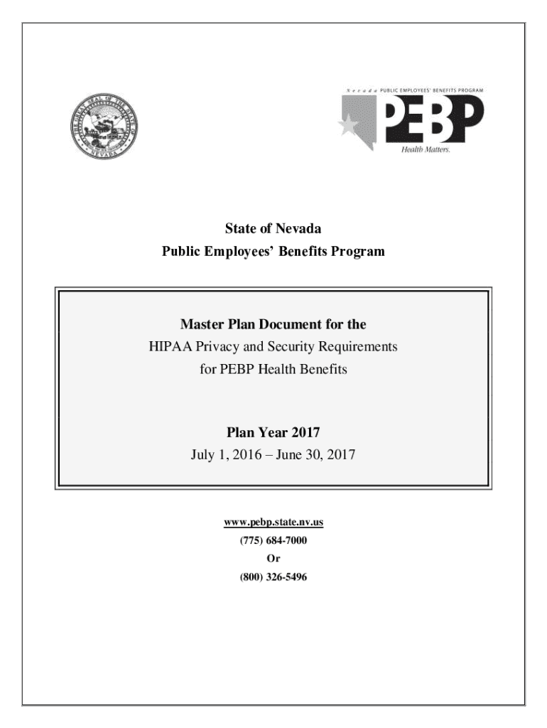 Fillable Online pebp state nv Public Employees' Benefits Program ...