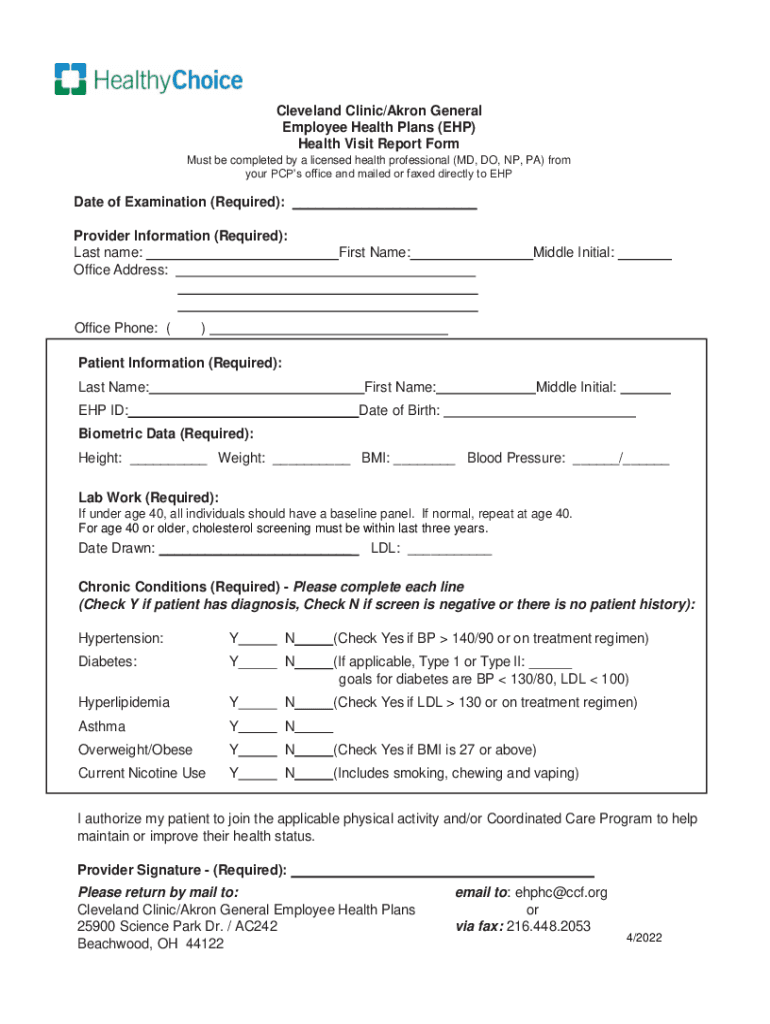 Fillable Online employeehealthplan clevelandclinic The Cleveland Clinic Health Systems Employee ...