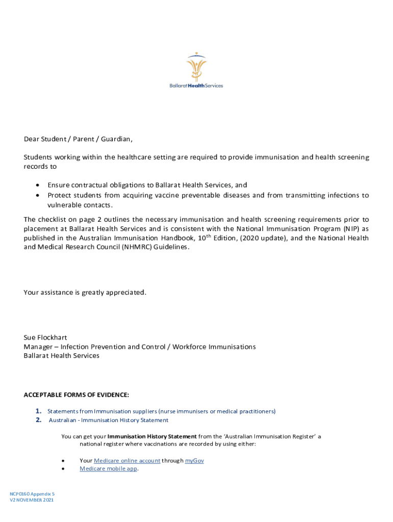 Fillable Online Immunization and Serology Requirements for Medical Students Fax Email Print ...