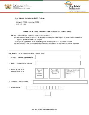 Fillable Online Application Form for Lecturers 2022 - KSD TVET College ...
