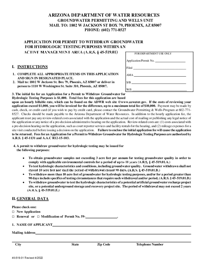 Fillable Online water az WC - Water Resources, Department ofAZ Direct Fax Email Print - pdfFiller