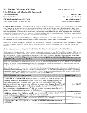 Fillable Online Tax Rate Calculation Worksheets - La Salle County Fax ...