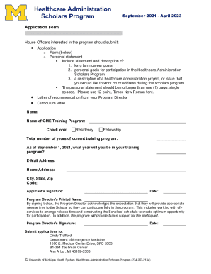 Fillable Online medicine umich How to Write Your MHA Statement of ...