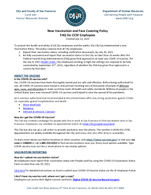 Fillable Online Requirements for Employees Returning to Work ... - SFDHR Fax Email Print - pdfFiller