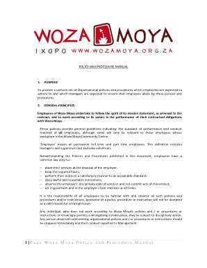 Fillable Online What is the purpose of policies in the workplace ...