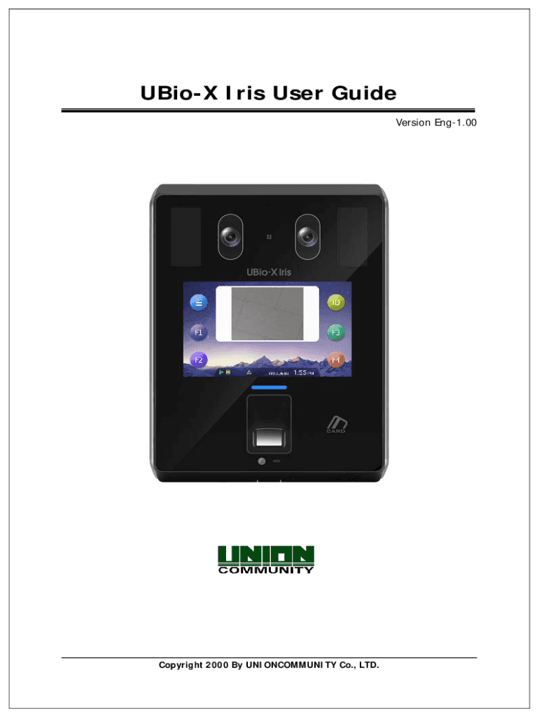 Fillable Online UBio-X Iris.User Guide - FCC Report Fax Email Print - pdfFiller