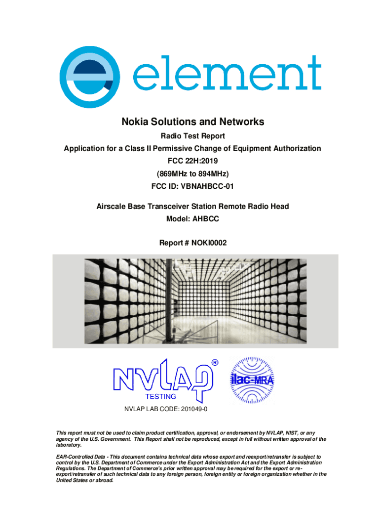 Fillable Online AirScale Base Transceiver Station Remote Radio Head ...