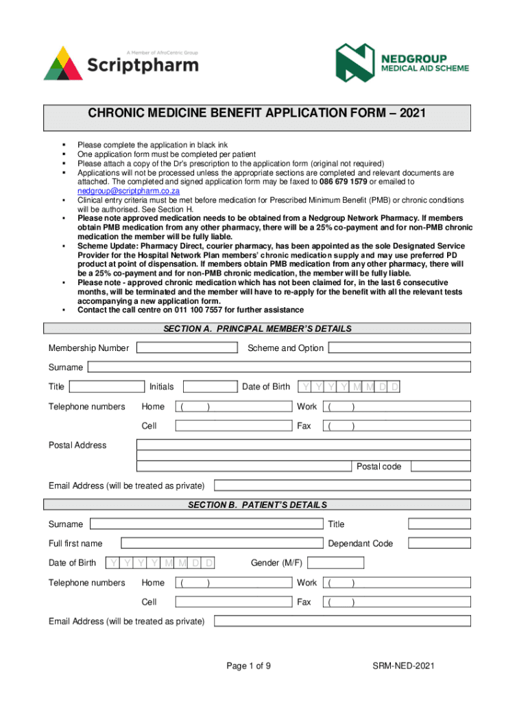 Fillable Online Chronic Illness Benefit (CIB) application form 2021 - Discovery Fax Email Print ...