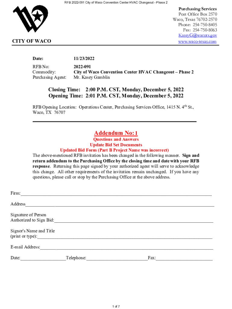 Fillable Online Booking Request Form - Waco Convention Center Fax Email ...