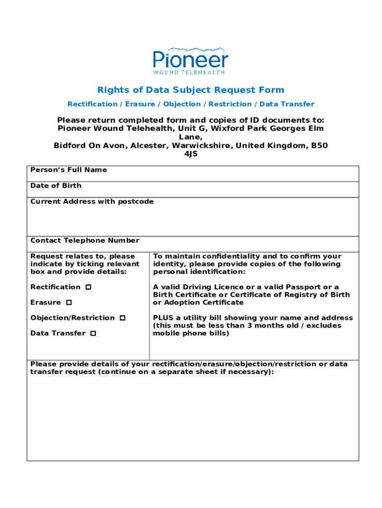 data subject erasure request Doc Template | pdfFiller