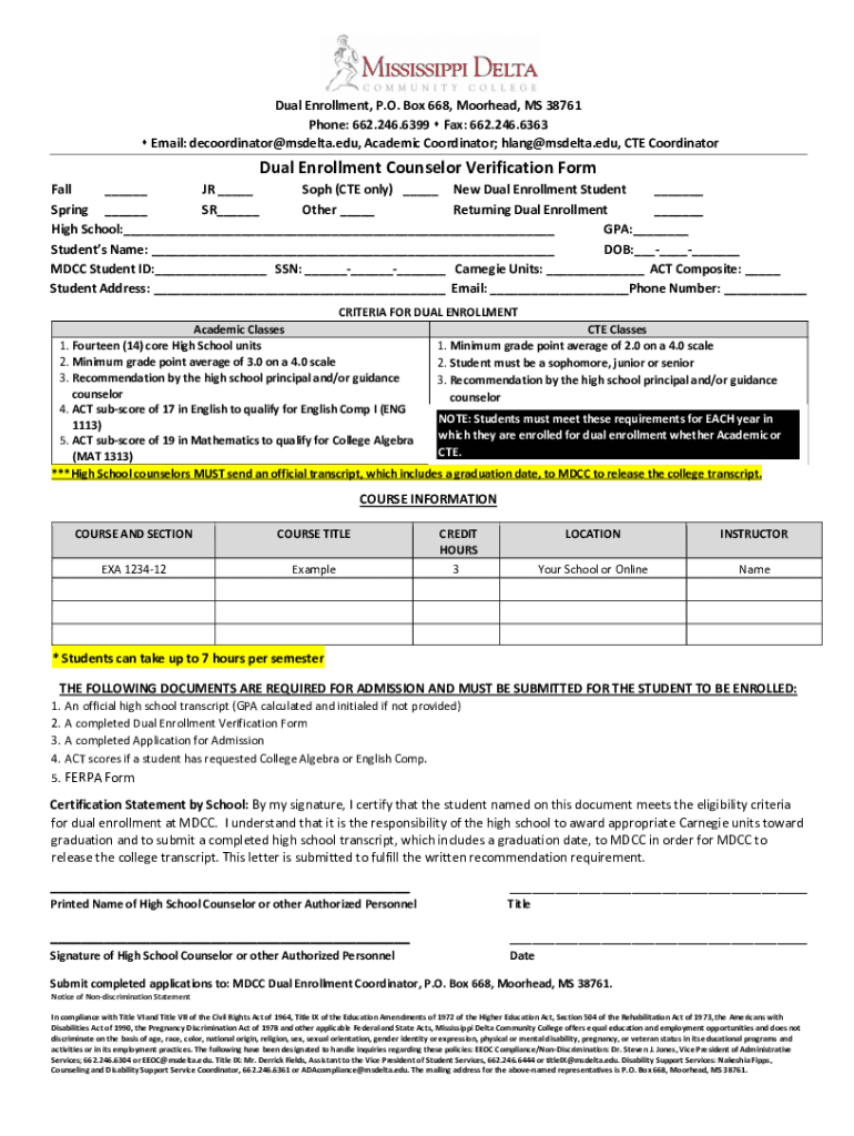 Fillable Online de-counselor-verification-form-oct2021.docx Fax Email Print - pdfFiller