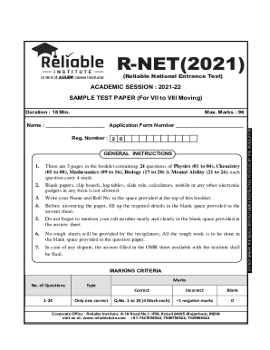 Fillable Online Free Download JEE Main sample papers (Previous Year ...