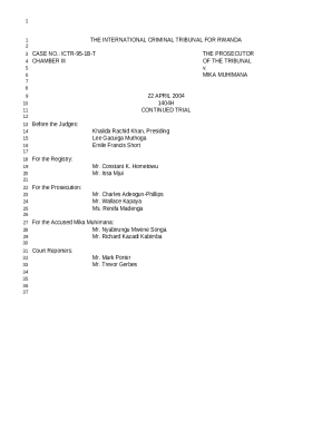 TRIAL CHAMBER I Before: Judge Erik Mse, presiding Judge ... Doc ...