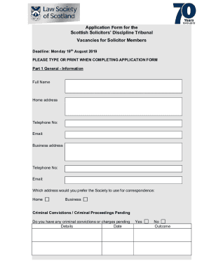 Fillable Online Application Form for the Scottish Solicitors ...