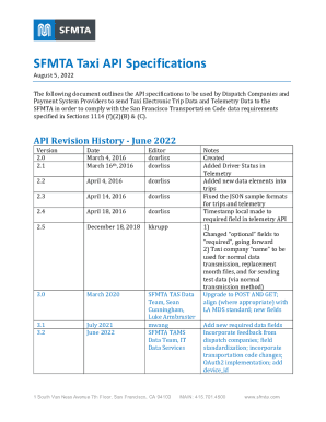 Fillable Online Taxi Forms and Procedures - SFMTA Fax Email Print ...