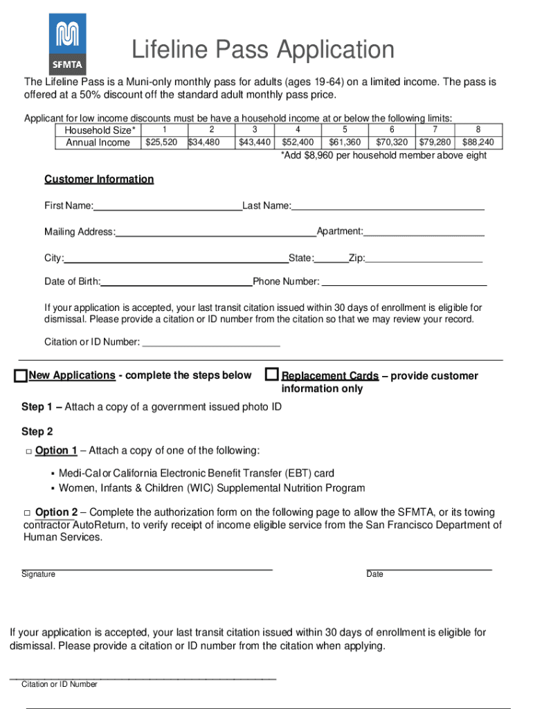Fillable Online What if I already have a Muni Lifeline monthly pass? Fax Email Print - pdfFiller