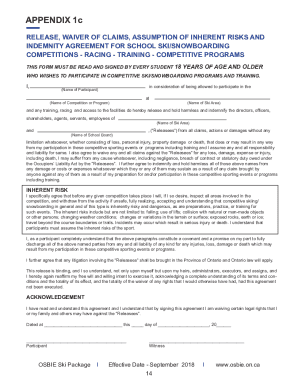Fillable Online COMPETITION, RACING AND TRAINING ... Fax Email Print - pdfFiller