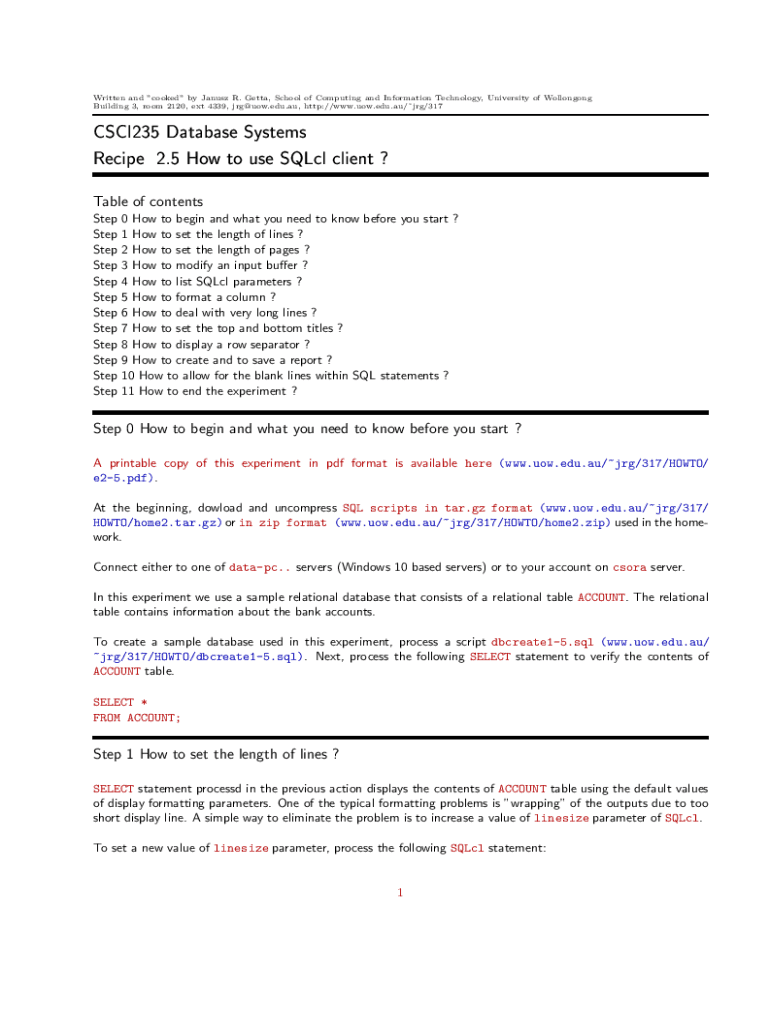 Fillable Online Subject Descriptions - Subject Information Fax Email ...