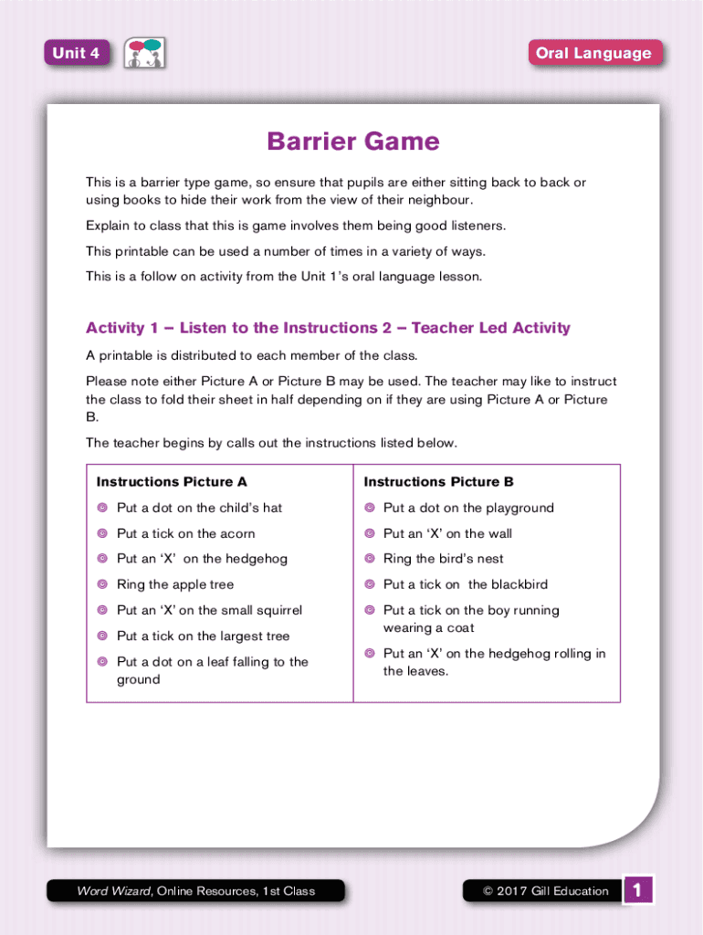 Fillable Online Using barrier games for the teaching of positional ...