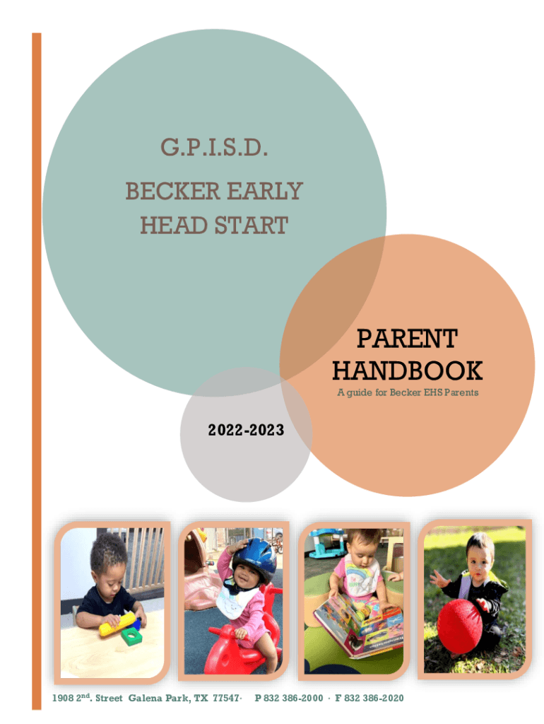 Fillable Online Early Head Start - Parent Handbook Center-Based ...