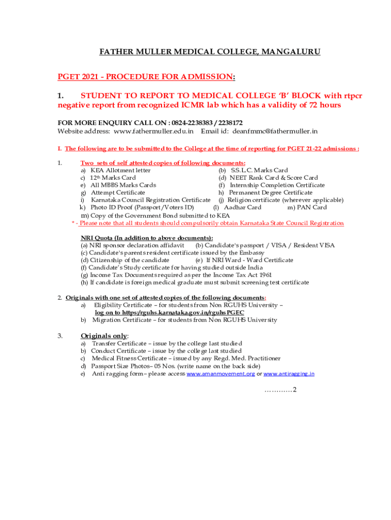 Fillable Online fathermuller edu Father Muller Medical College Hospital Laboratory gets ICMR ...