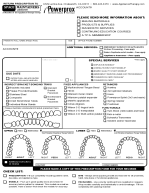 Fillable Online Perio Protect, LLC PRESCRIPTION FORM Fax Email Print - pdfFiller