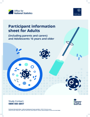 Fillable Online COVID-19 Infection Survey, Swab Participant Information ...