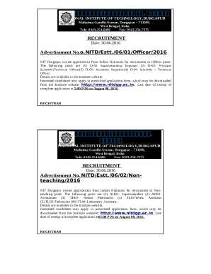 national institute of technology durgapur - INDIAEXAMALERT - Doc ...