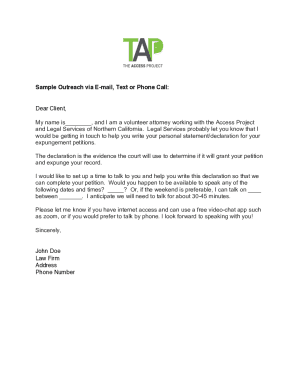 Fillable Online Sample Outreach via email or text.docx Fax Email Print ...