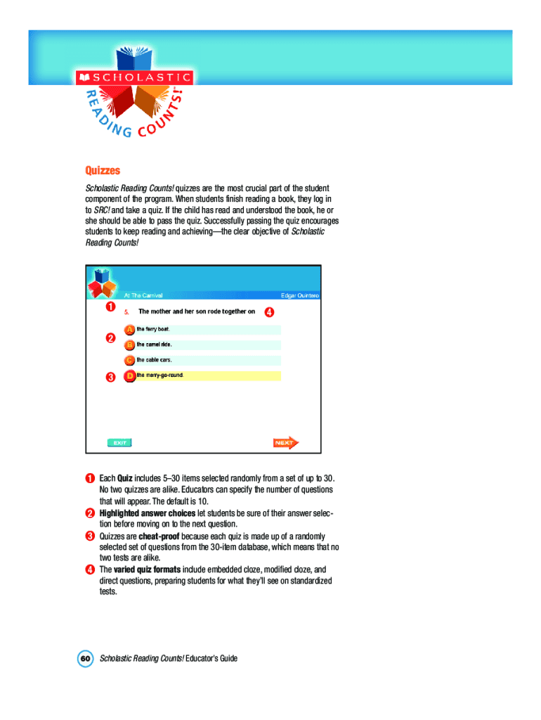 Fillable Online Reading Counts Update! - Library - School Support ...