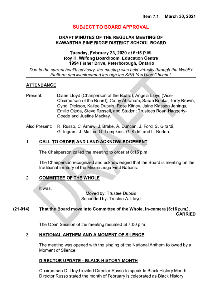 Fillable Online SUBJECT TO BOARD APPROVAL Fax Email Print - pdfFiller