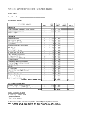 Fillable Online Woodford P-10 State School Fax Email Print - pdfFiller