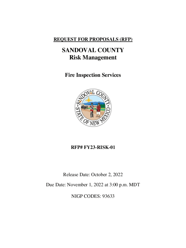 Fillable Online Request for Proposal (RFP) Award - Fire District ...