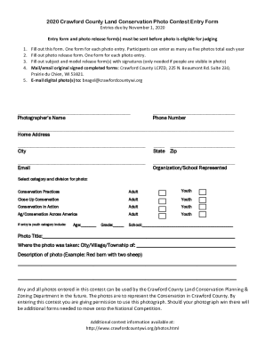 Fillable Online Photo Contest Rules and Entry Form - CivicLive Fax ...