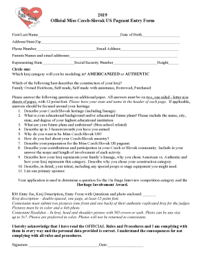 Fillable Online local-pageant-contestant-parent-information-form.docx ...