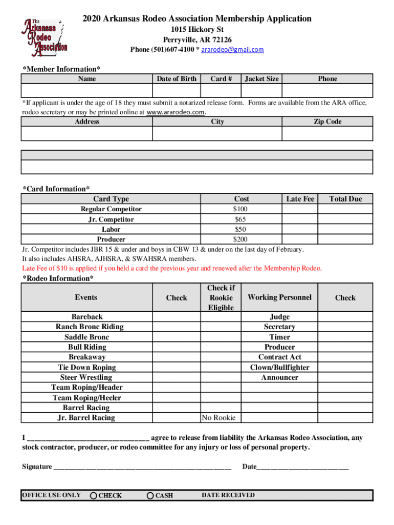 Fillable Online Board Members - Arkansas Rodeo Association Fax Email Print - pdfFiller