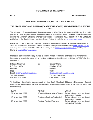 Fillable Online Merchant Shipping Act: Regulations: Dangerous Goods Fax Email Print - pdfFiller
