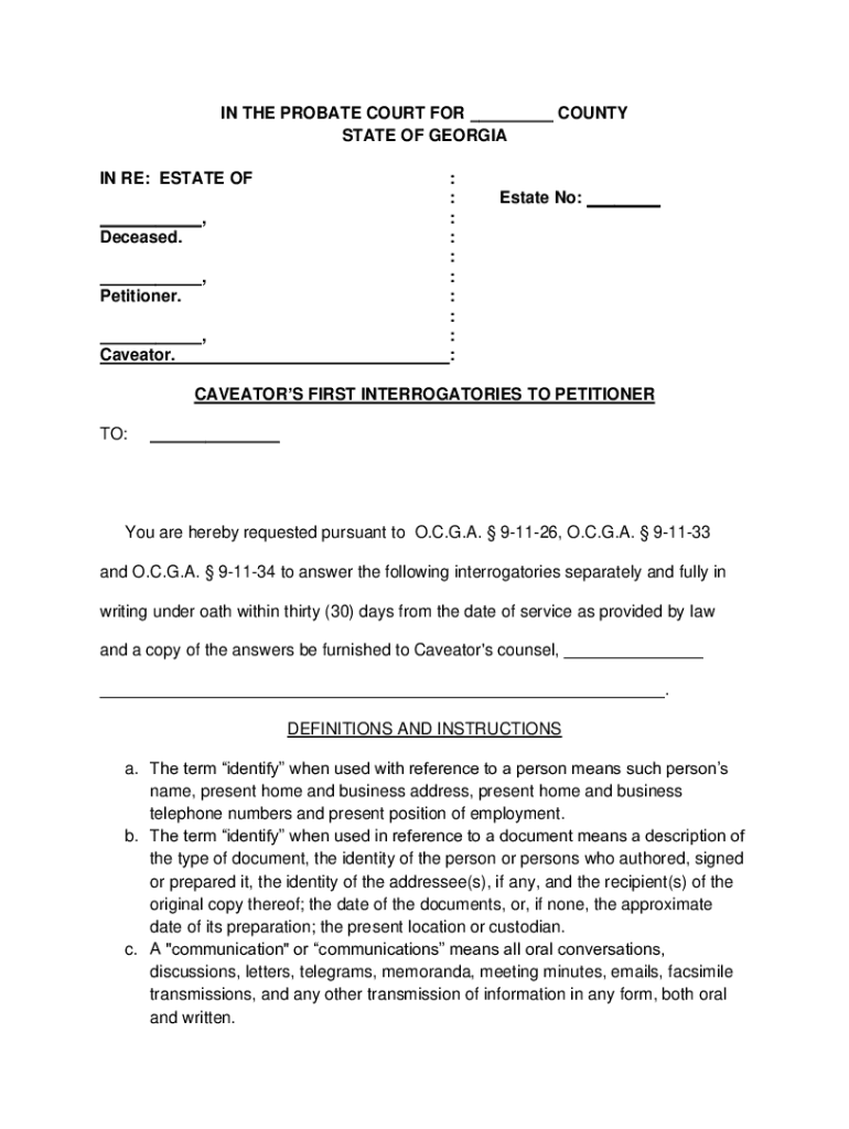 Fillable Online Stopping a probate application: Challenge someone else ...